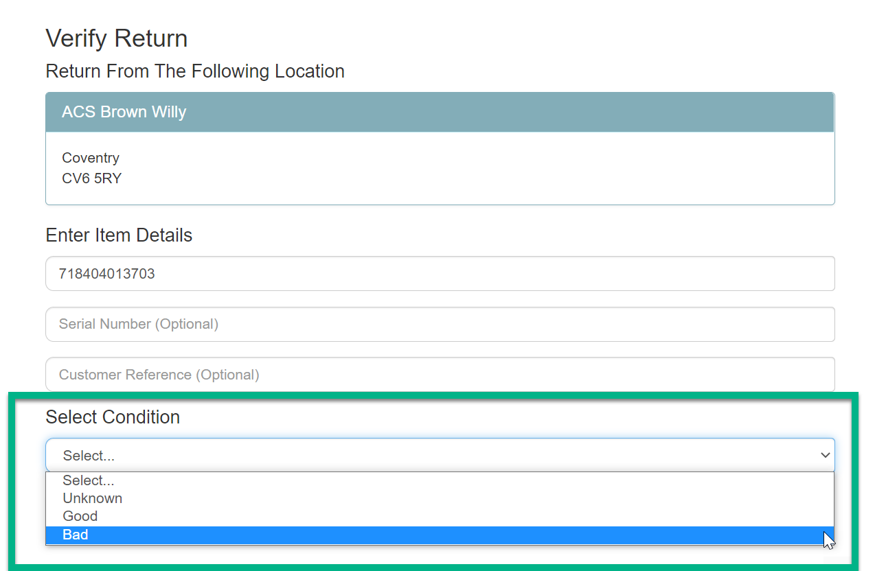 Using Verify on Thinventory Mobile Web