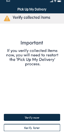 Pick up a delivery in Thinventory Mobile with Open Flex