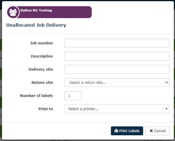 Print delivery labels with Despatcher