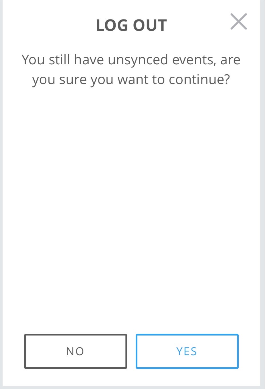 What happens if I log out of the Konnect app and there are pending events?