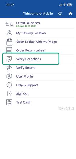 Pick up a delivery from an app locker in Thinventory Mobile