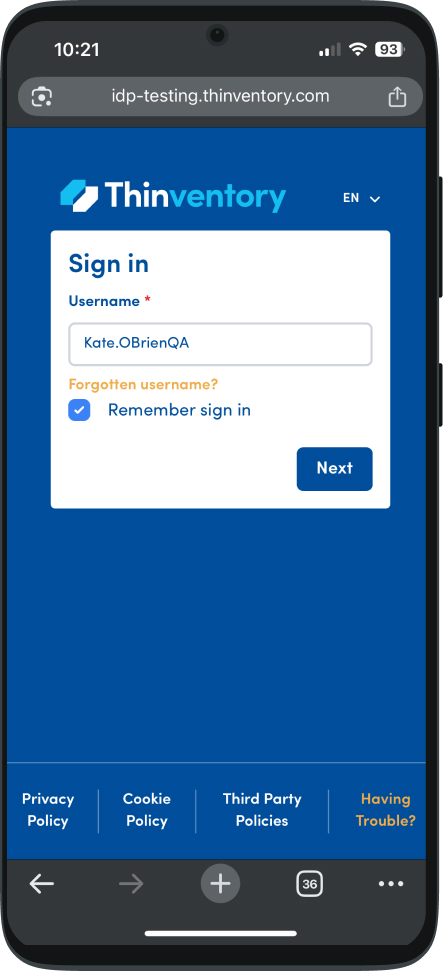 Sign in to your account