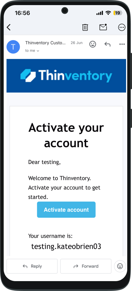Activate your account