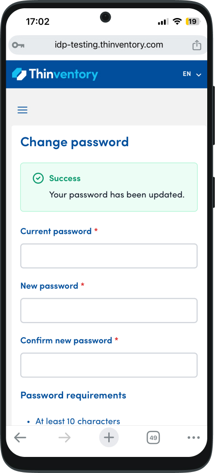 Change your password