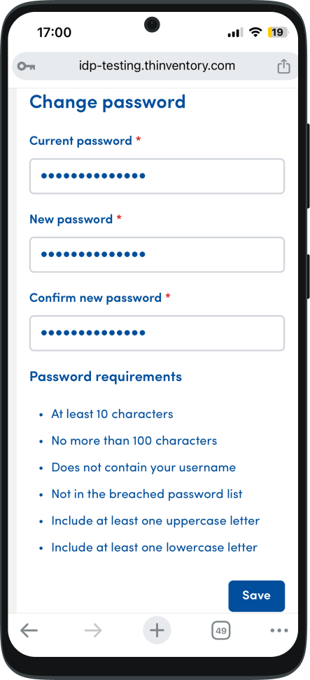 Change your password