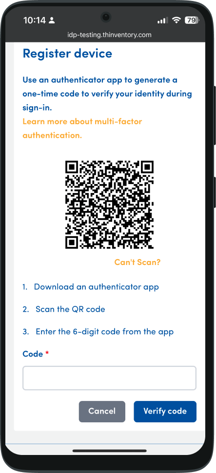 Set up multi-factor authentication (MFA)