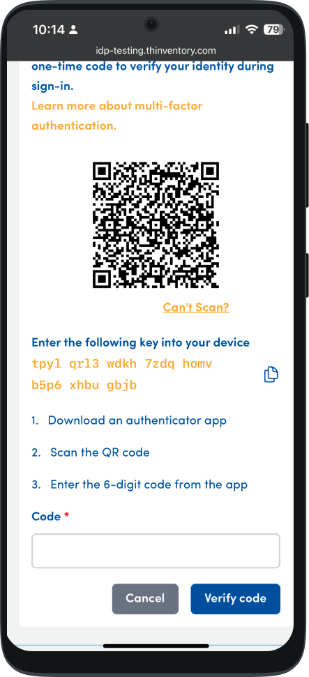 Set up multi-factor authentication (MFA)